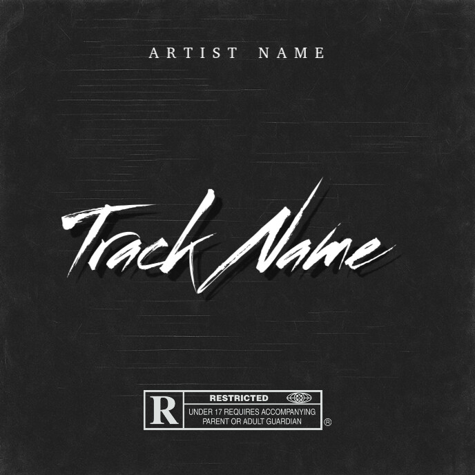 Black Track Name Album Cover Template | PosterMyWall
