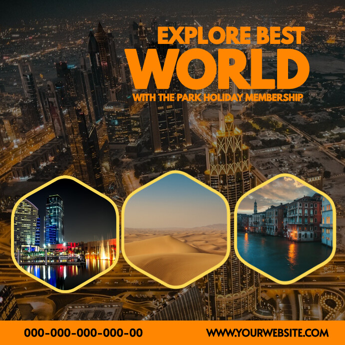 Black Travel Agency Ad Instagram Post Template | PosterMyWall