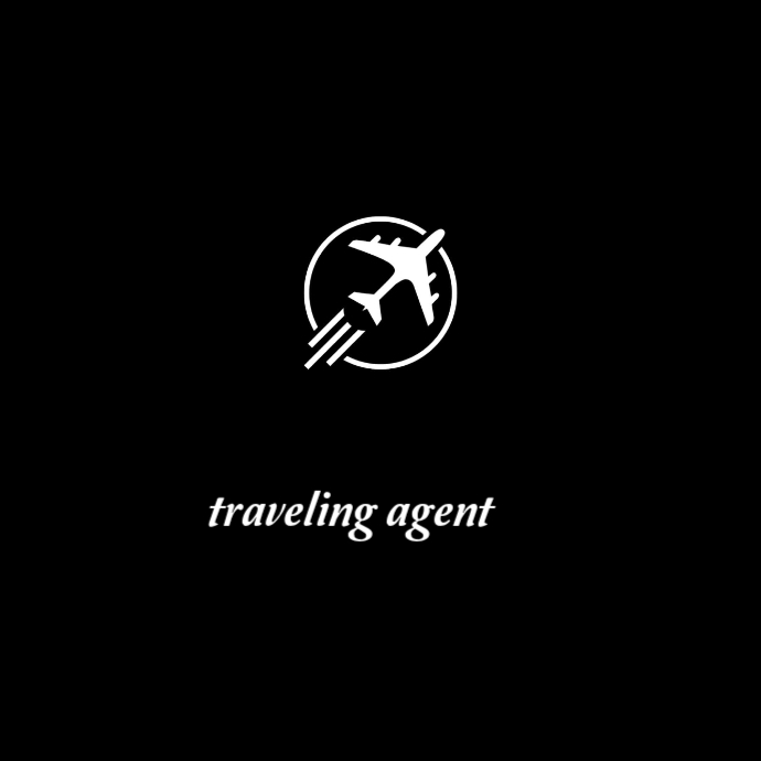 Black Travel Agency Logo Template | PosterMyWall