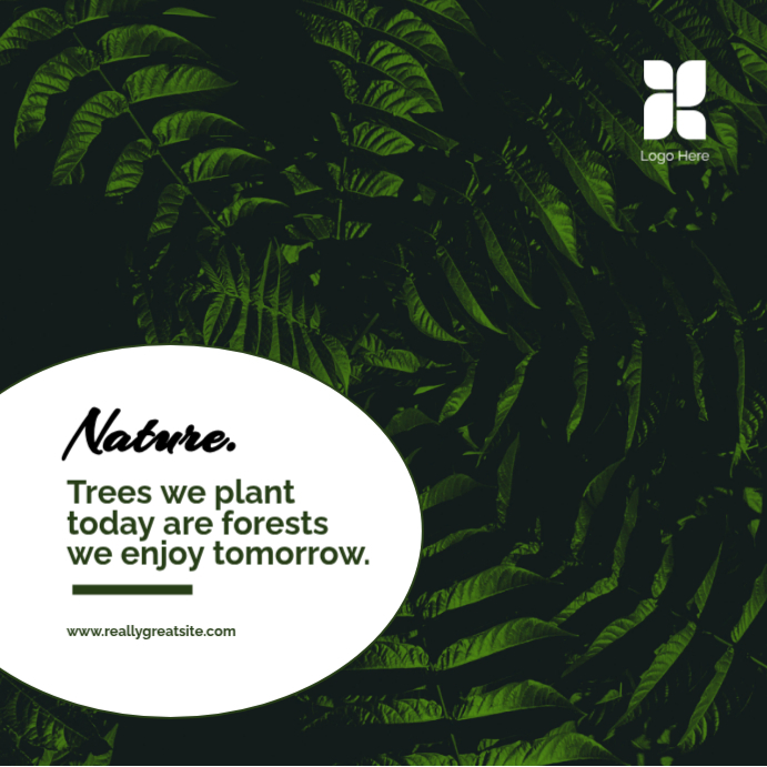 Black Tree Planting Instagram Post Template | PosterMyWall