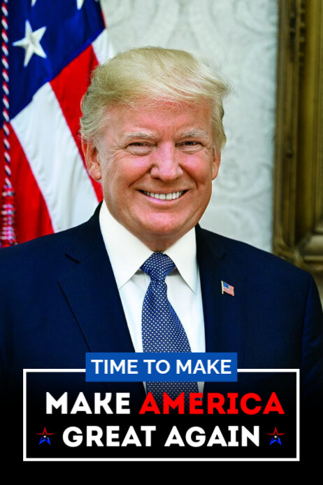 Plantilla de Black Trump Make America Great Again Poster | PosterMyWall