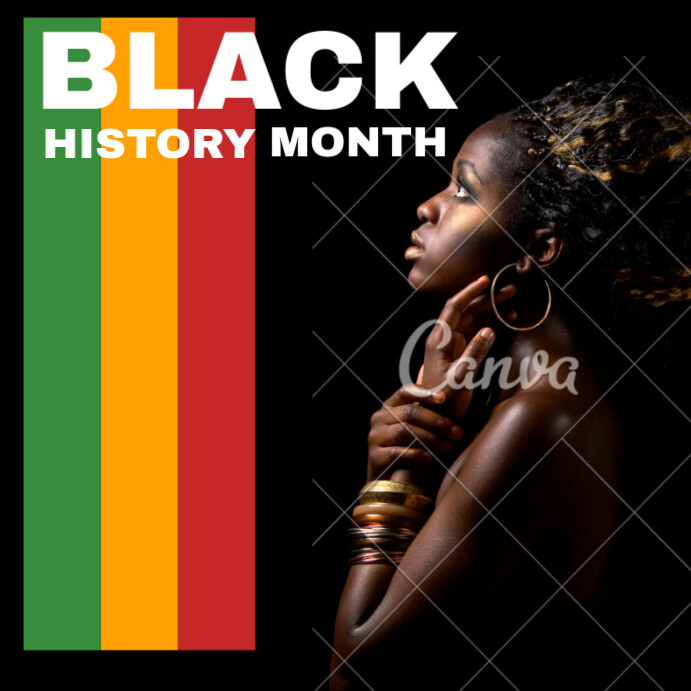 Copy of Black Typographic African History Instagram Post | PosterMyWall