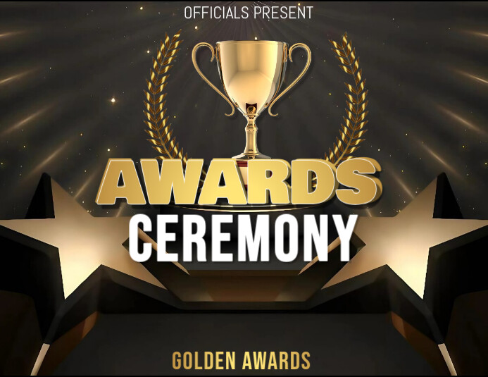 Black Typographic Award Winning Ceremony Flyer (us Letter) Template ...
