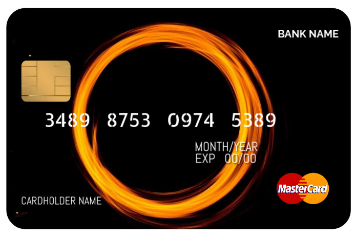Plantilla de Black Typographic Bank Credit Debit Atm Card Poster ...