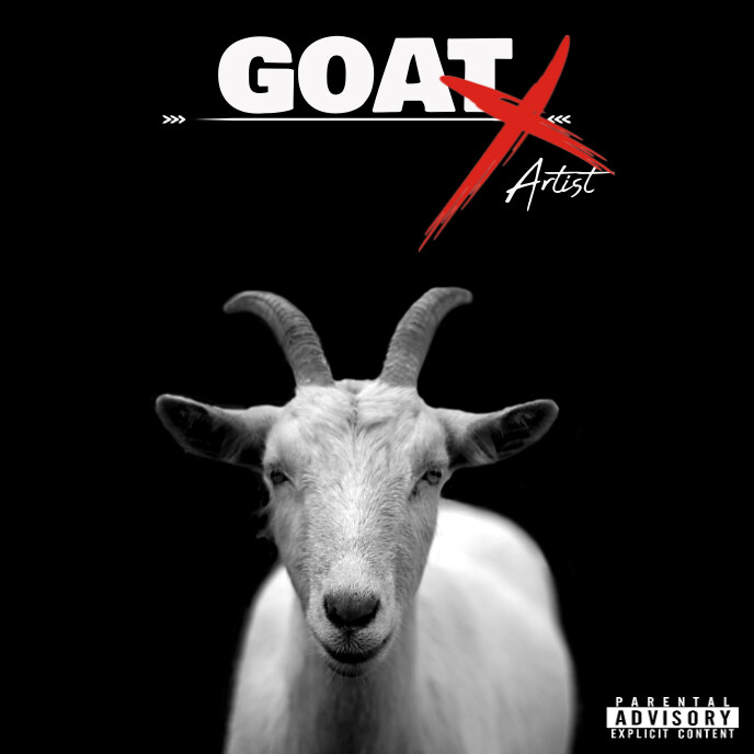 Black Typographic Black Goat Album Cover Template | PosterMyWall