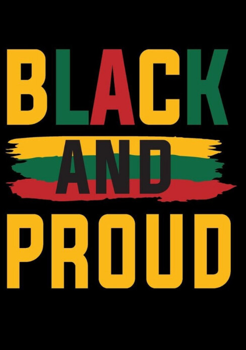 Black Typographic Black History Month A5 Template | PosterMyWall