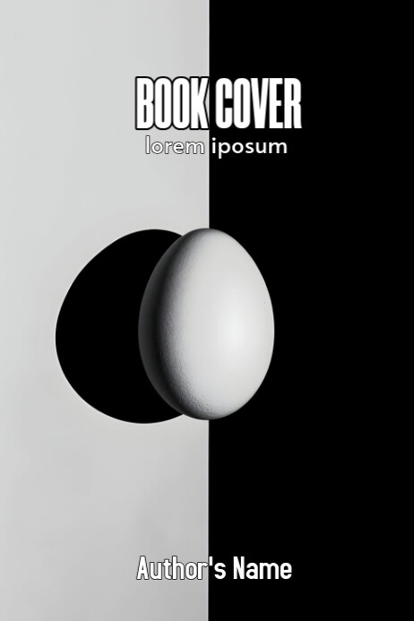 Black Typographic Book Cover Design Poster Template | PosterMyWall