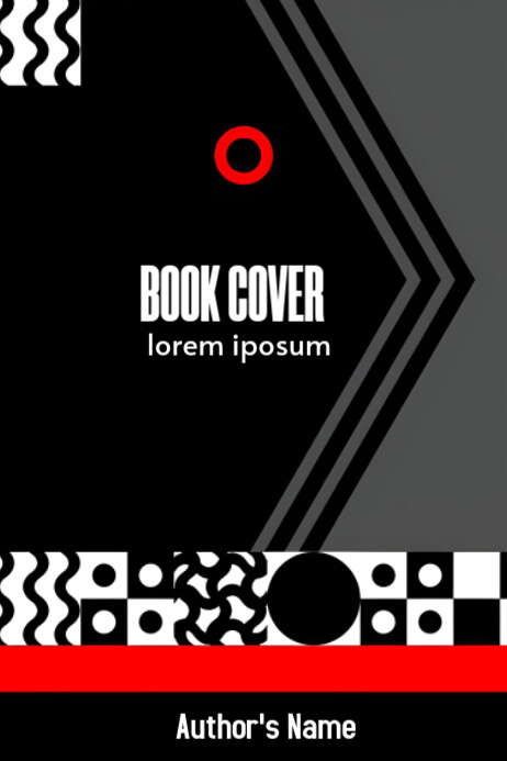 Black Typographic Book Cover Design Poster Template | PosterMyWall
