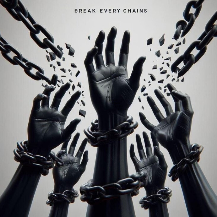 Copy of Black Typographic Break Every Chain Instagram Post | PosterMyWall