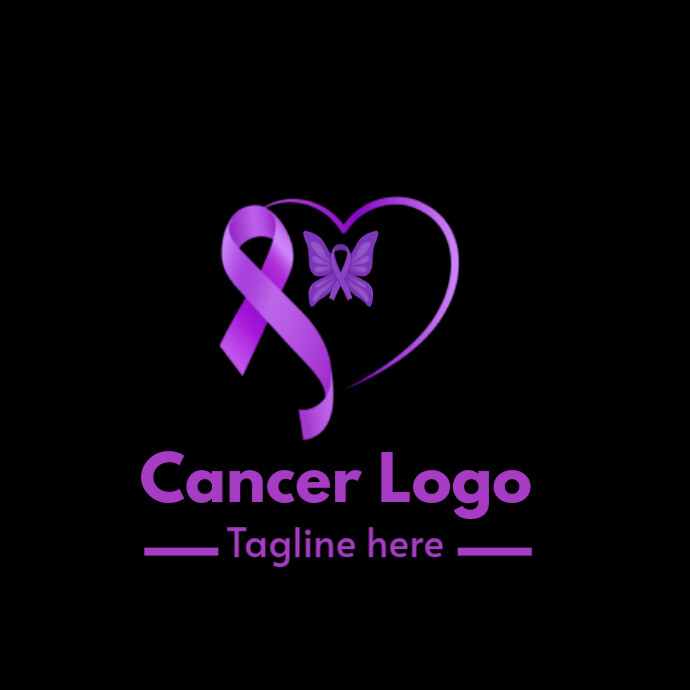 Black Typographic Cancer Logo Template | PosterMyWall