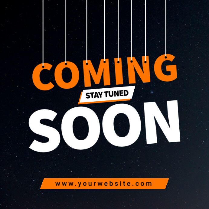 Modèle Black Typographic Coming Soon Instagram Post | PosterMyWall
