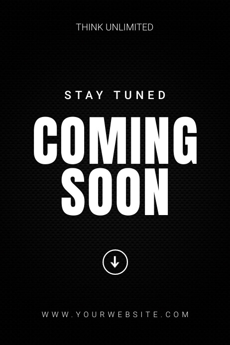 Black Typographic Coming Soon Poster Template | PosterMyWall