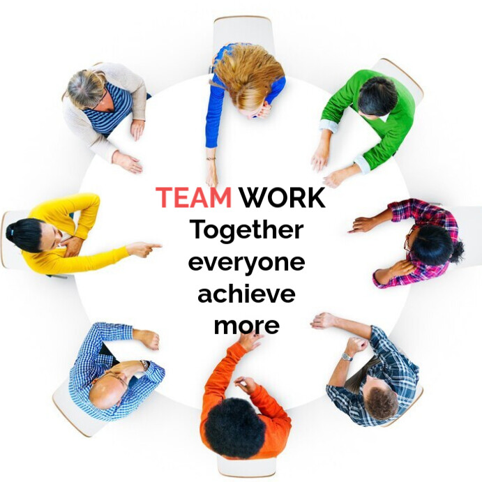 Copy of Black Typographic Daily Motivation About Team Work Instagram ...