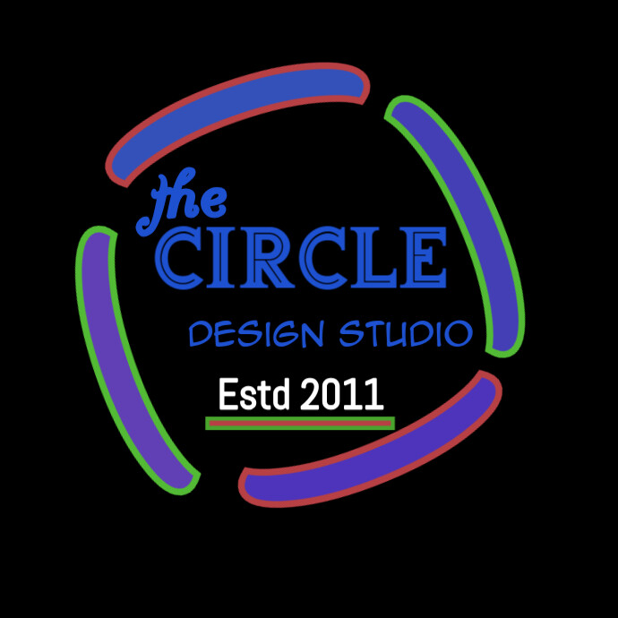 Black Typographic Designing Studio Logo Template | PosterMyWall