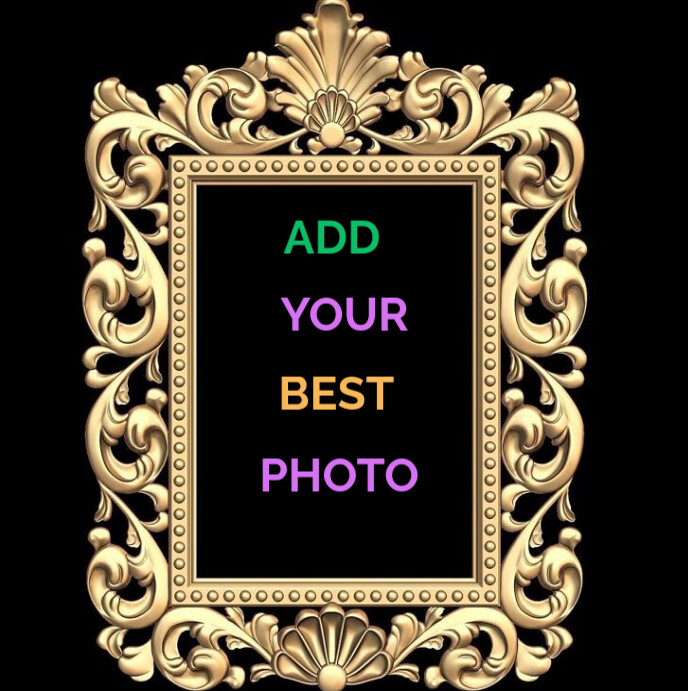 Black Typographic Frame Instagram Post Templat | PosterMyWall