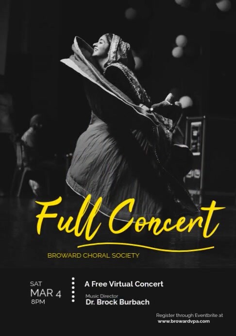 Black Typographic Full Music Concert A3 Template | PosterMyWall