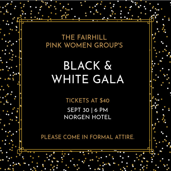 Plantilla de Black Typographic Gala Invitation Instagram Post | PosterMyWall