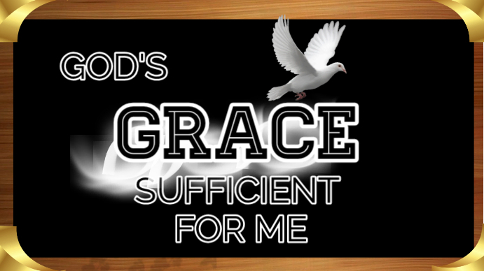 Black Typographic God's Grace Youtube Thumbnail Template | PosterMyWall