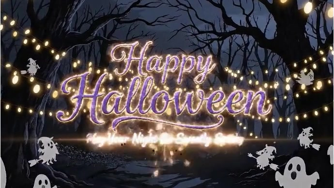 Black Typographic Happy Halloween Celebration 4k Videos Youtube ...
