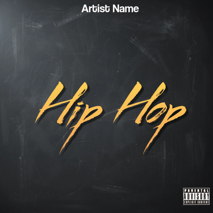 Plantilla de Black Typographic Hip Hop Texture Cover Mixtape Cover ...