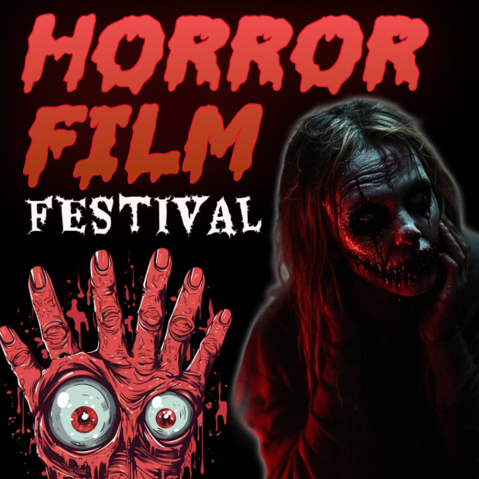 Black Typographic Horror Album Cover Album Cover Template | PosterMyWall