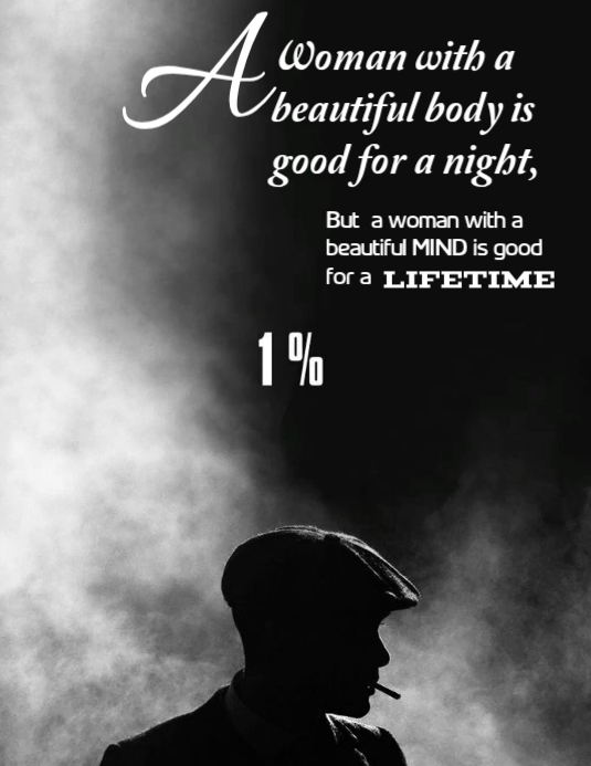 Black Typographic Lifetime Quote Flyer (us Letter) Template | PosterMyWall