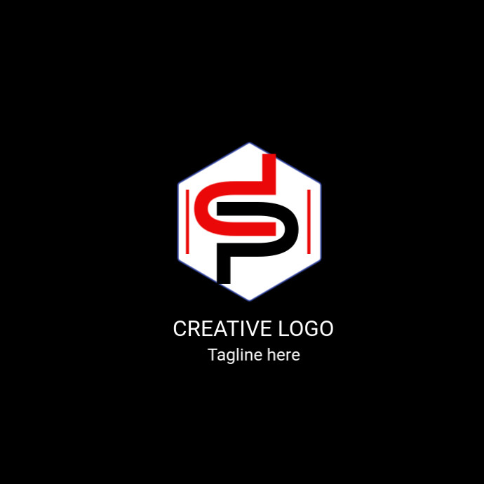 Black Typographic Logo Logo Template | PosterMyWall