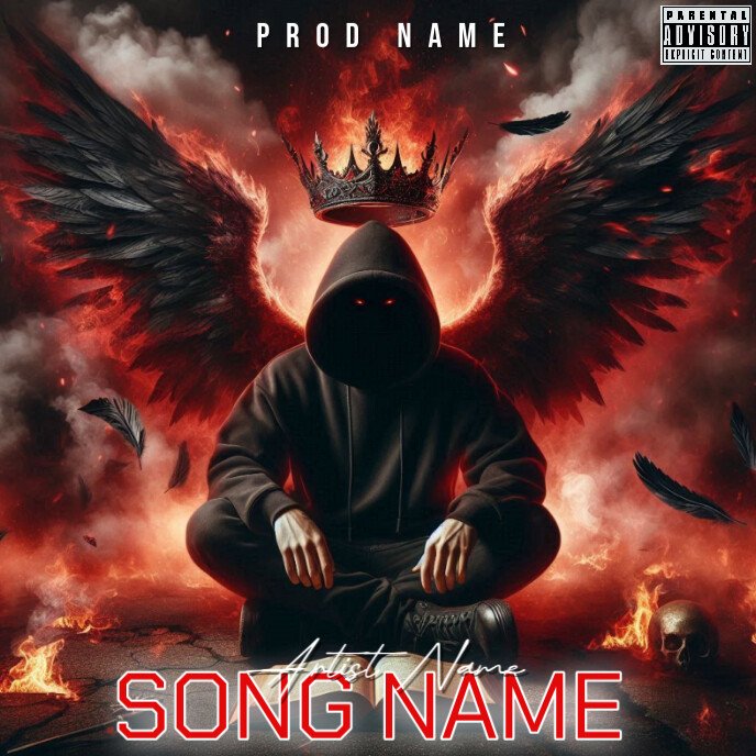 Black Typographic Mixtape Cover Album Cover Template | PosterMyWall