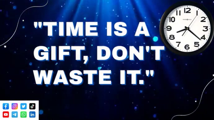 Black Typographic Motivation Vibes Digital Display (16:9) Template ...