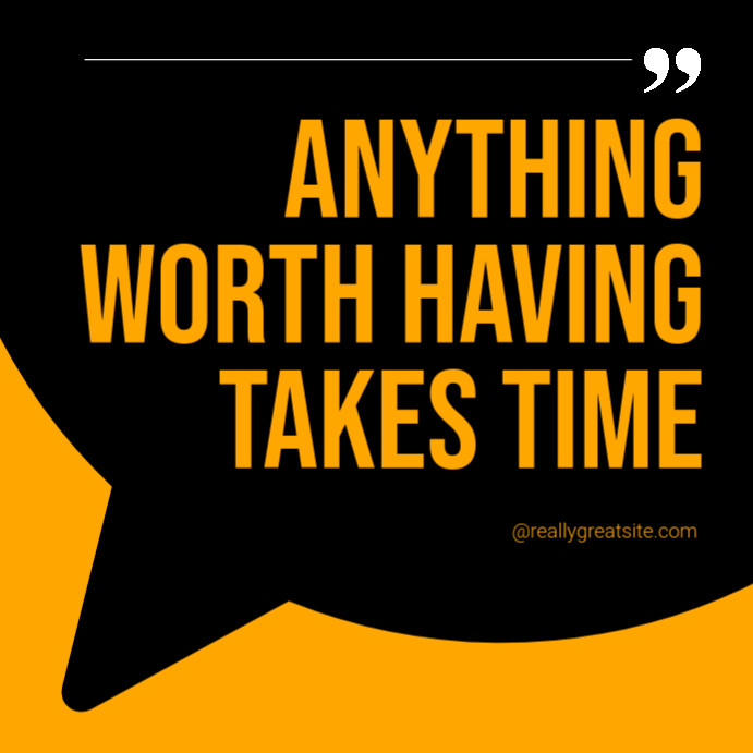 Black Typographic Motivational Quote Instagram Post Template | PosterMyWall