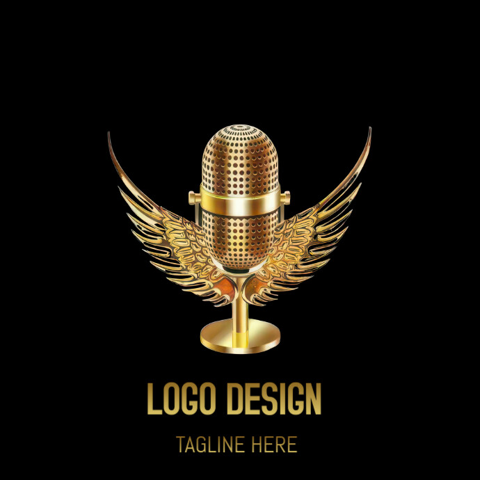 Copy of Black Typographic Music Logo Design Template Logo | PosterMyWall