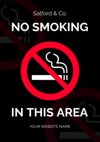 No Smoking Warning Sign Template | PosterMyWall