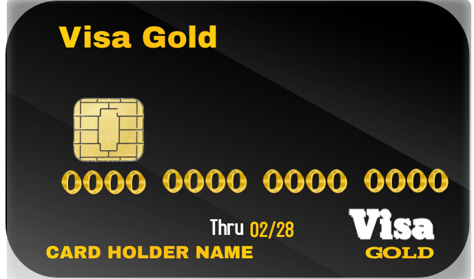 Black Typographic Payment Card Tag Template | PosterMyWall