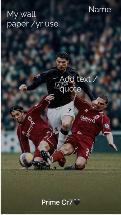 Black Typographic Ronaldo Instagram Reel Template | PosterMyWall