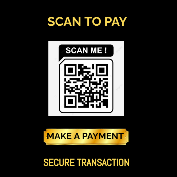 Plantilla de Black Typographic Scan To Pay Qr Code Poster – Cashless ...