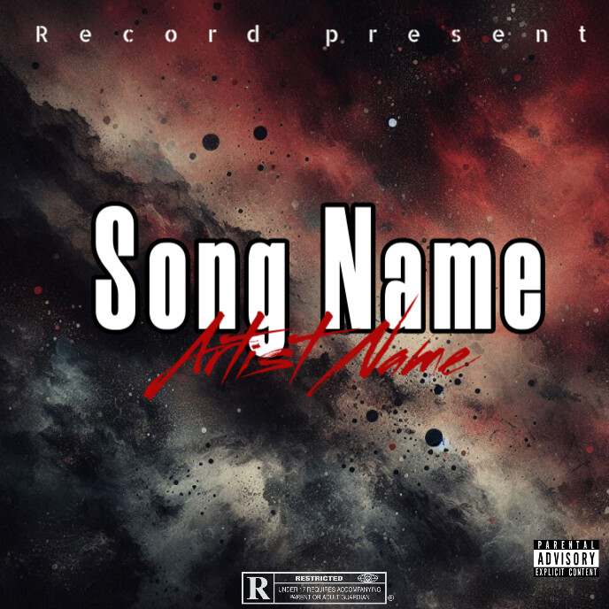 Black Typographic Song Mixtape Album Cover Template | PosterMyWall