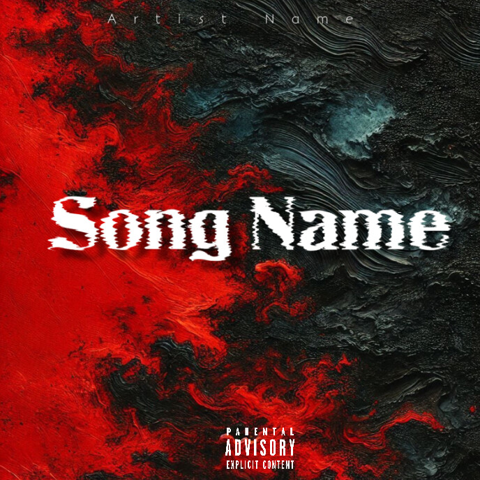 Black Typographic Song Mixtape Cover Album Cover Template | PosterMyWall
