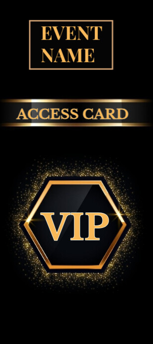 Copy of Black Typographic Vip Access Card Rack Card | PosterMyWall