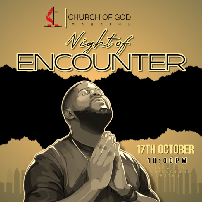 Black Typographic Watch Night Instagram Post Template | PosterMyWall