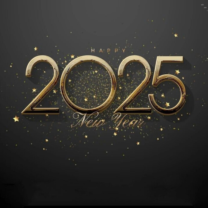 Black Typographic Welcome 2025 Instagram Post Template | PosterMyWall