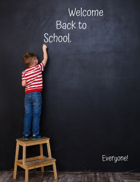 Black Typographic Welcome Back To School Flyer (us Letter) Template ...