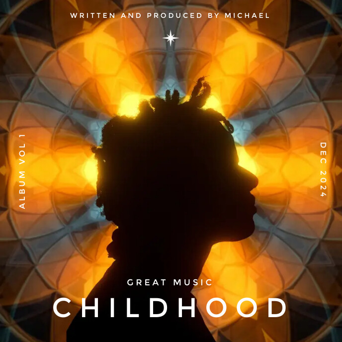 Black Typography Album Cover Template | PosterMyWall