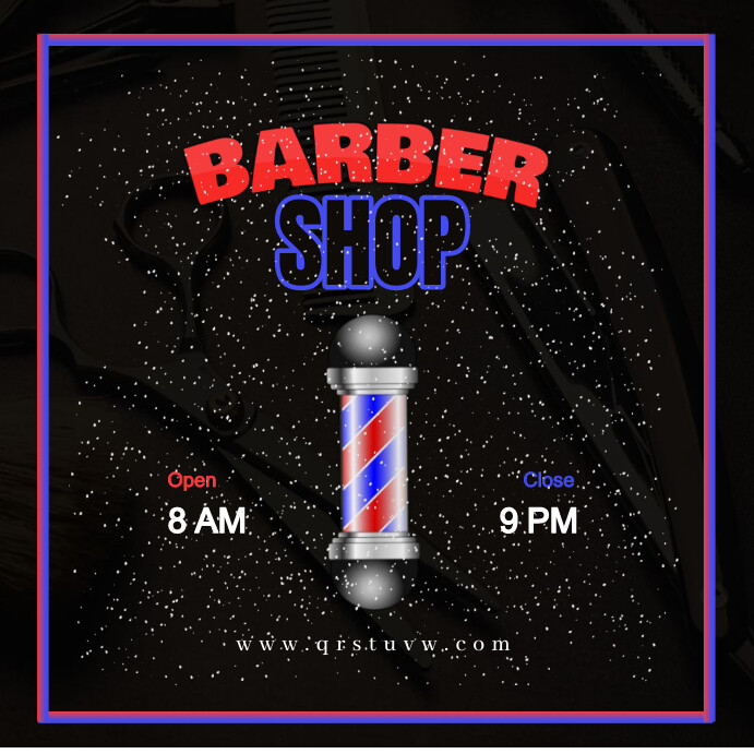 Black Typography Barber Poster/barber Salon Design Template | PosterMyWall