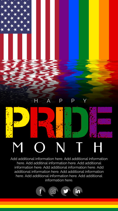 Copy of Black Typography Joyful Pride Month Digital D | PosterMyWall