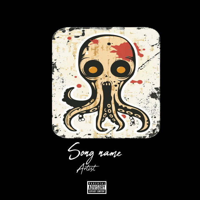 Black Typography Primary Topic Album Cover Template | PosterMyWall