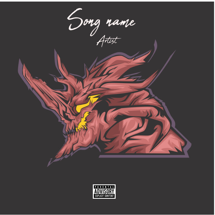 Black Typography Primary Topic Album Cover Template | PosterMyWall