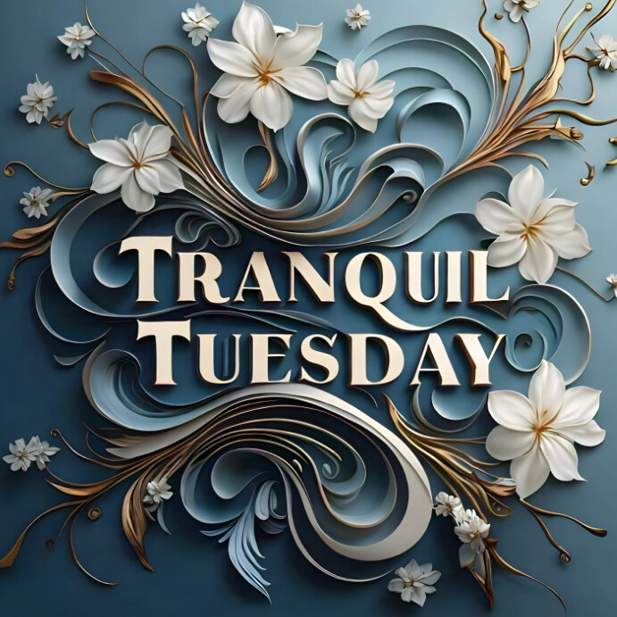 Copy of Black Typography Tranquil Typography Tuesday | PosterMyWall