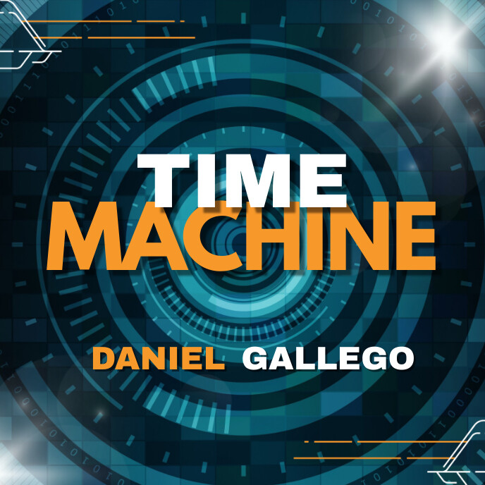 Black Universe Background Time Machine Album Template | PosterMyWall