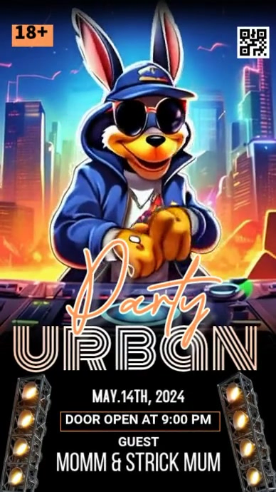 Black Urban Party Instagram Story Video Template | PosterMyWall