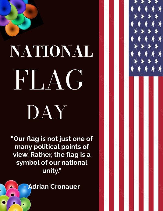 Plantilla de Black US flag day flyer | PosterMyWall